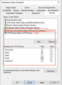 Always On VPN Entra Join – Part 2 Certificate Templates – Andy Kemp